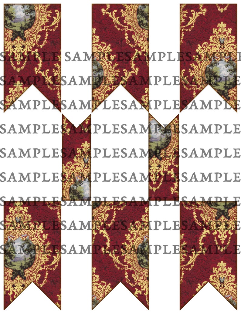Mini Printable Banner Flags to Add Vintage Charm to Your Papercraft ...