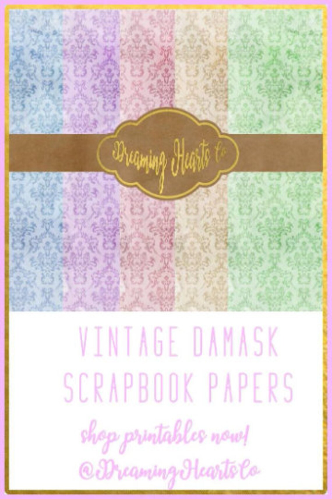 Printable Pastel Papers Bundle With Watercolors and - Etsy