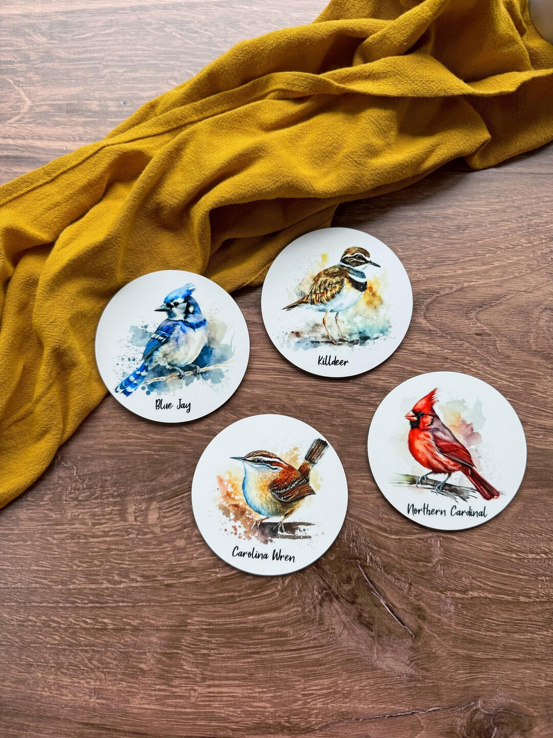 Backyard Bird Coaster Set of 4 - Etsy