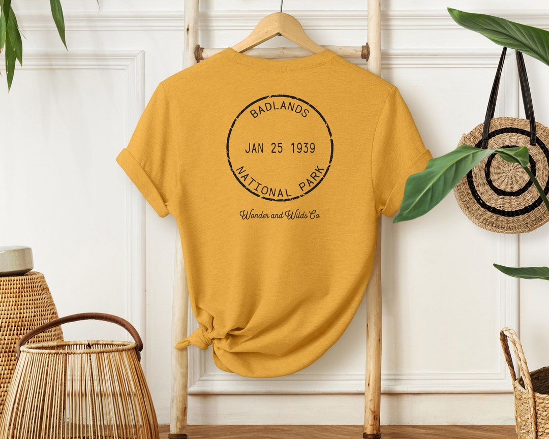 Badlands National Park Passport Stamp T Shirt Etsy
