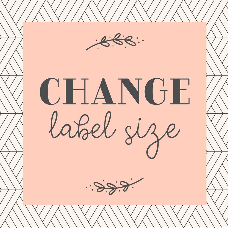 Change Label Size Of A Label Template Etsy