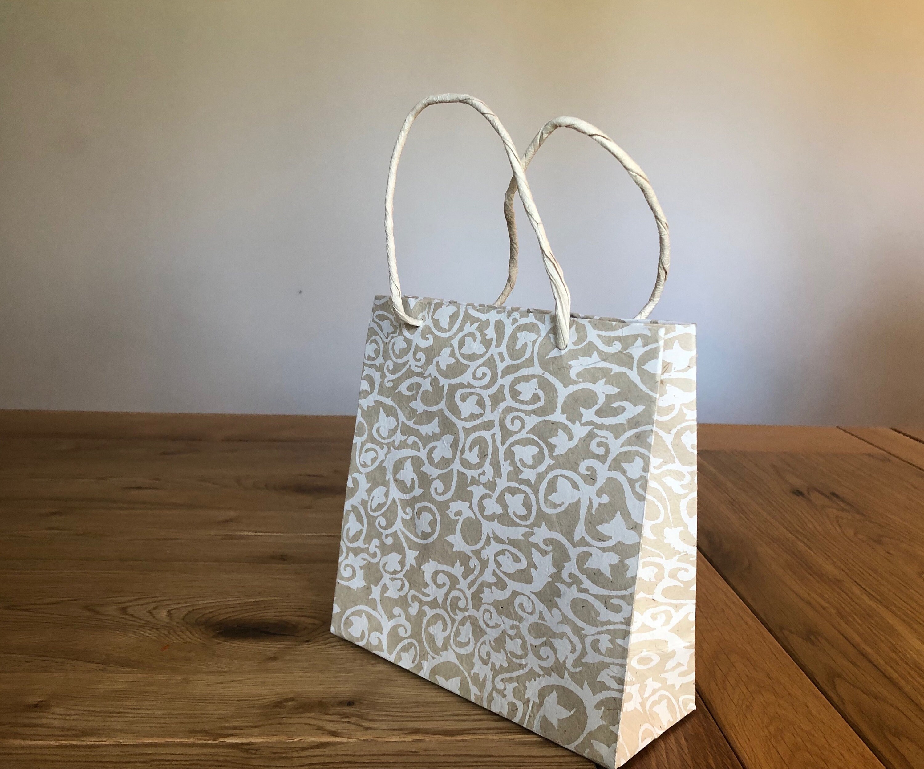 Gift Bags Made From Handmade Paper With Twist Handles. - Etsy