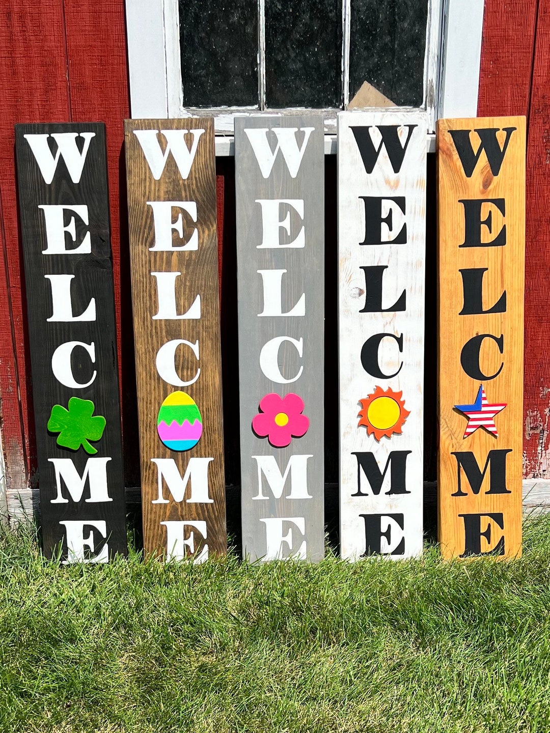 Seasonal Welcome Sign 10 Shapes Included - Etsy