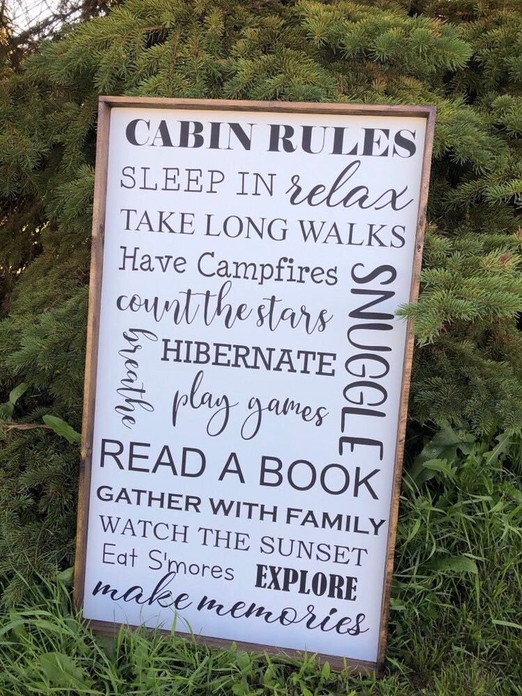SVG Files Cabin Rules SVG Camping SVG Summer Svg Cabin - Etsy Canada