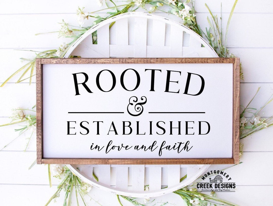 Rooted and Established in Love Svg, Farm Cut Files, Christian Svg ...