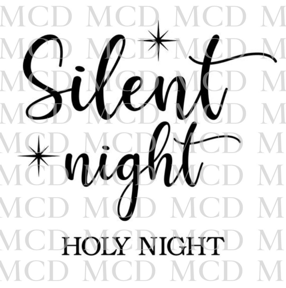 Silent Night SVG Christmas Sign Svg Christmas Svg Cricut | Etsy