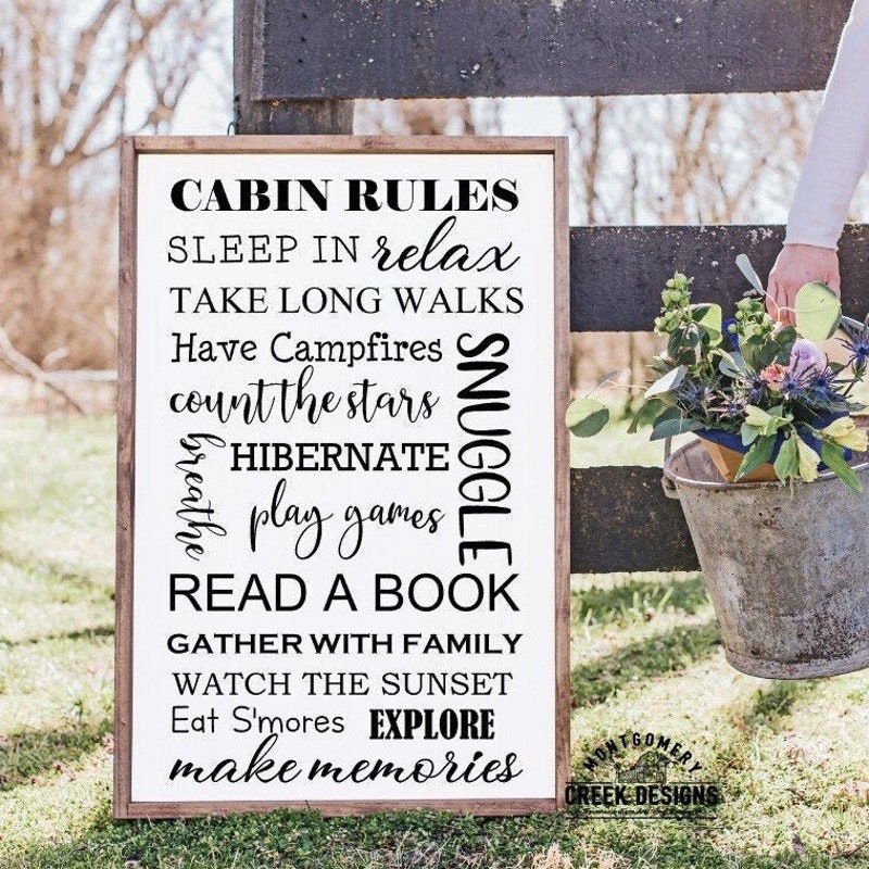 Cabin Rules - Etsy
