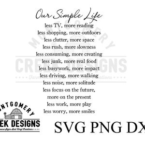 Our Simple Life Svg, Homestead Svg, Farm Svg, Nature Svg, Cut File for ...