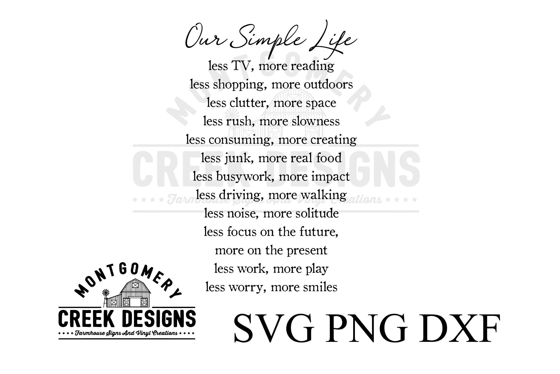 Our Simple Life Svg Homestead Svg Farm Svg Nature Svg Cut - Etsy