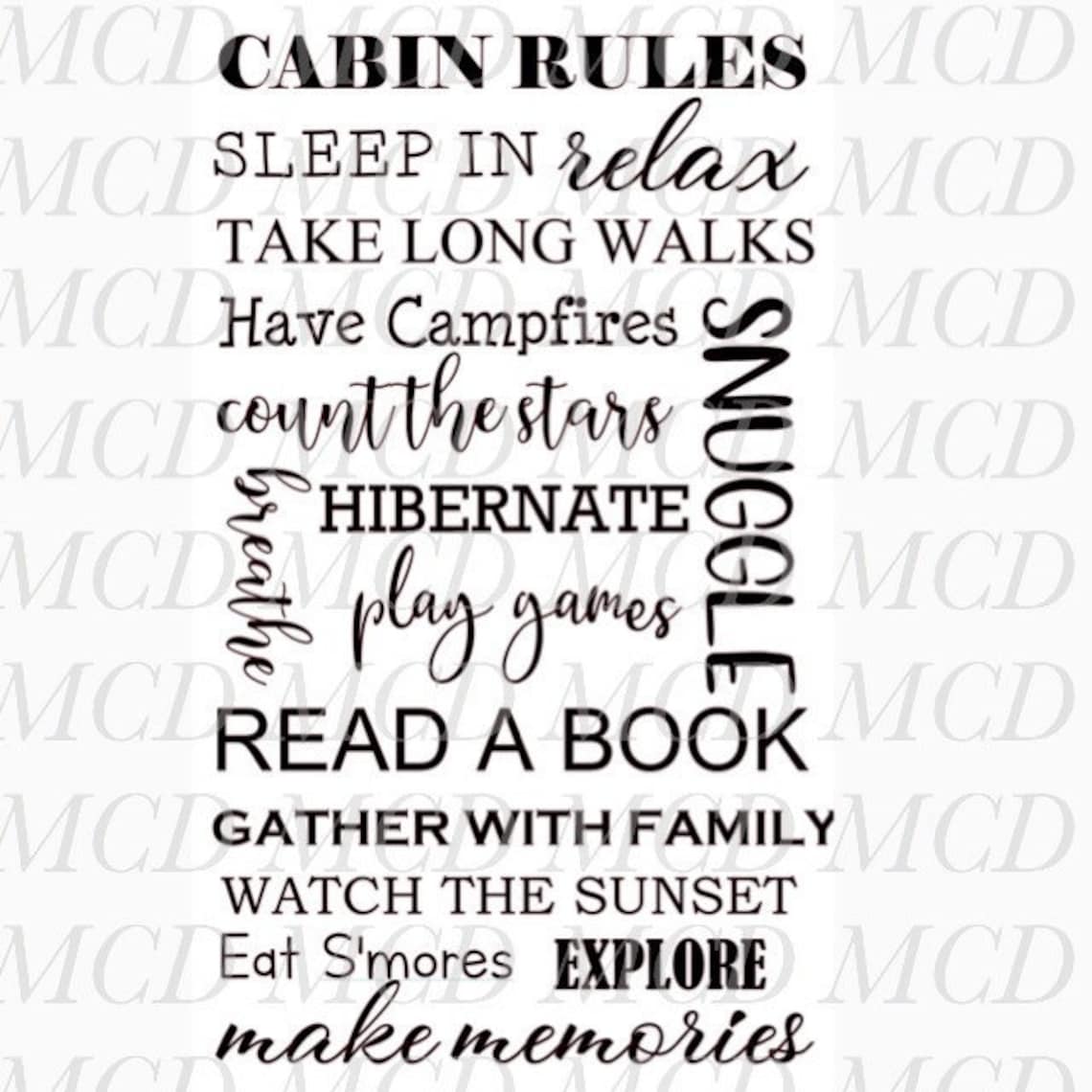SVG Files Cabin Rules SVG Camping SVG Summer Svg Cabin - Etsy Canada