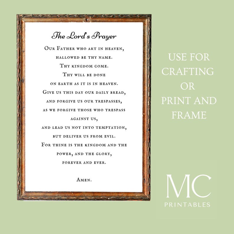 The Lord's Prayer SVG, Christian Scripture Cut File, Bible Verse Cricut ...