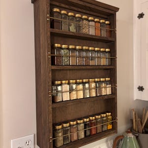 Sliding Double Layer Spice Rack, Rustic French Country Style, Copper ...