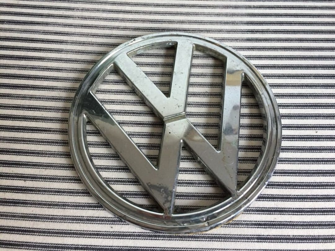 Vintage VW Volkswagen Emblem, Front, Chrome, Bus, 7-1/4 Inches - Etsy