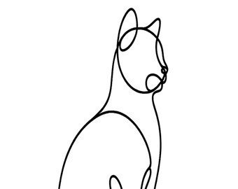 Cat/kitten Cartoon Line Art Black and White Bundle 4 60 Digital Line ...