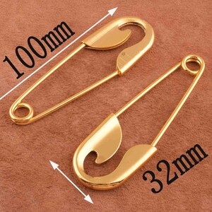Mega Giant Safety Pin Brooch Deluxe Kilt Scarf Pin,100*32mm Gold ...