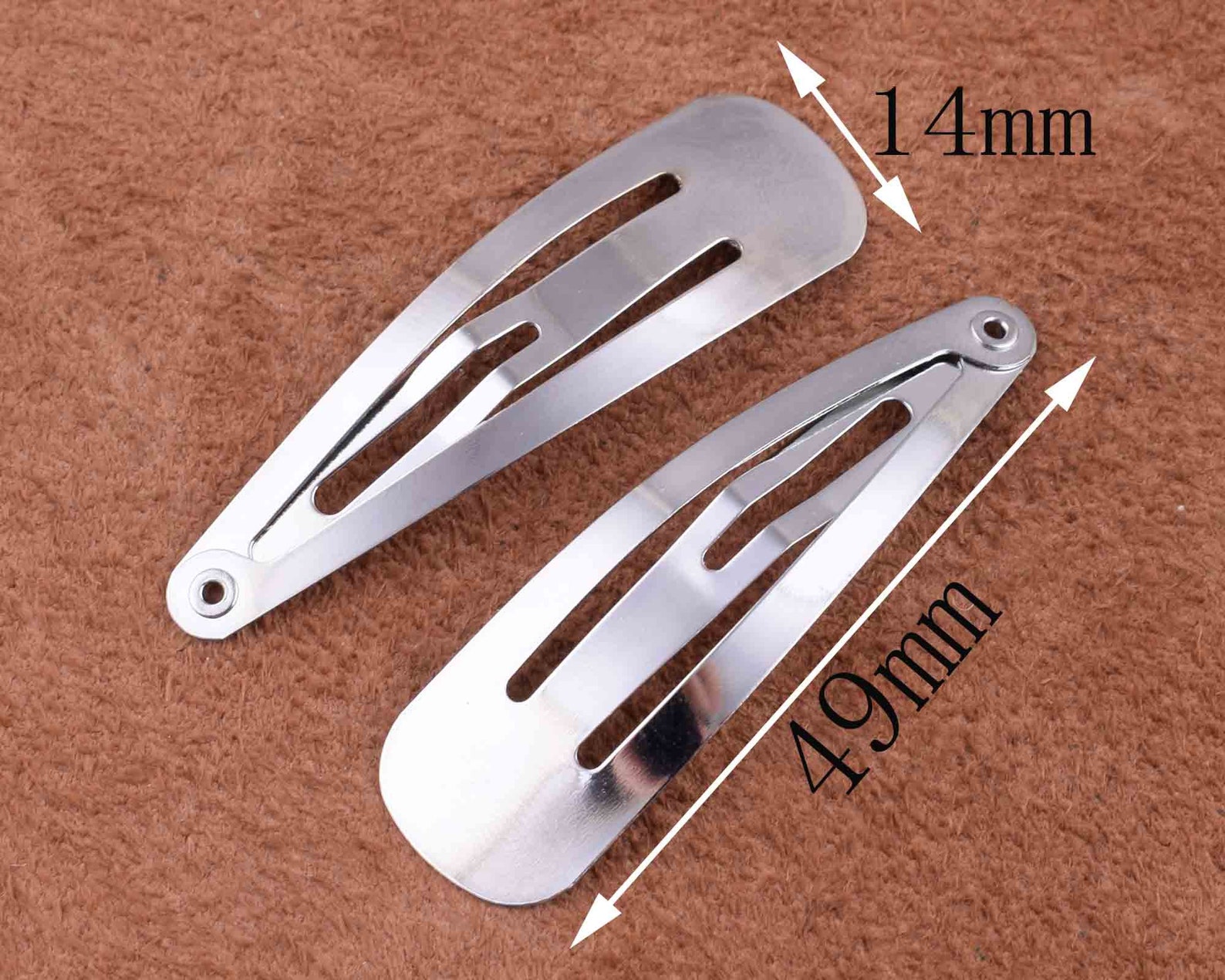 Silver Metal Snap Flat Top Hair Clipsbaby hair clipsBlank | Etsy