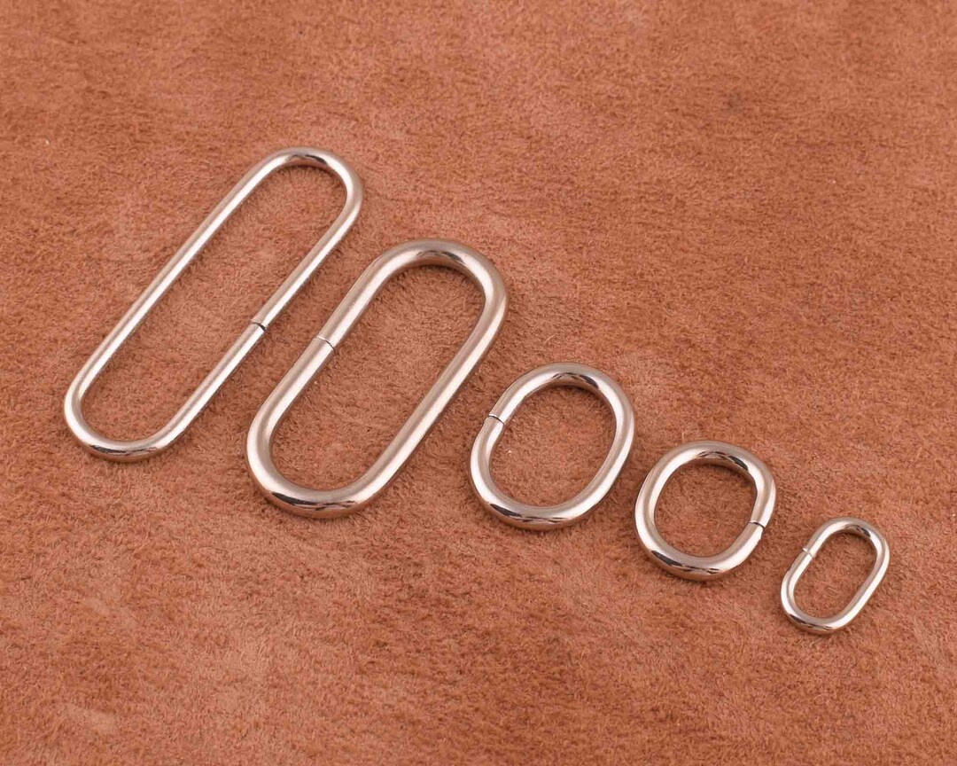 Silver Metal Oval Rings,oval Loop Bag Connector,no Welded Round Edge ...
