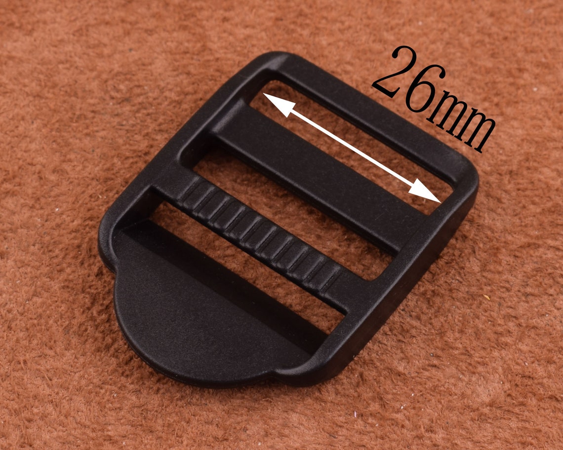 Wholesale Ladder Lock Slider Plastic Buckles Backpack Bag Straps Black ...