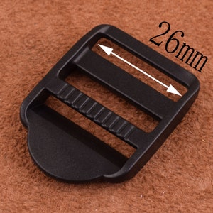 Wholesale Ladder Lock Slider Plastic Buckles Backpack Bag Straps Black ...
