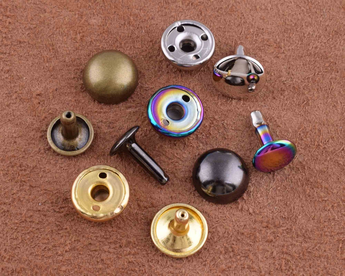 Round Dome Double Cap Rivets Rapid Studs12mm Leather Rivets | Etsy