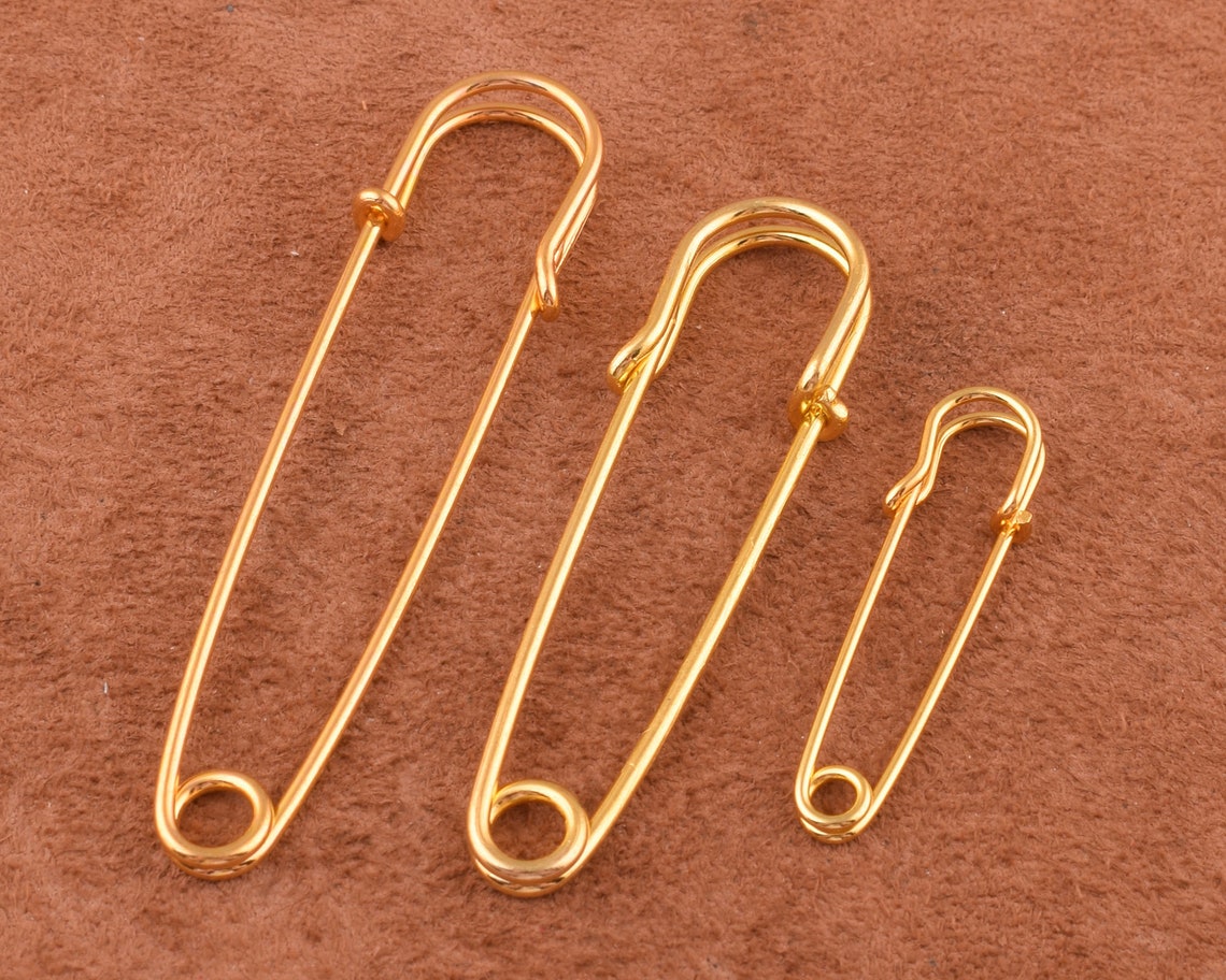 Gold Safety Pins Kilt Pins Brooch Safety Pin Earrings 50pcs | Etsy