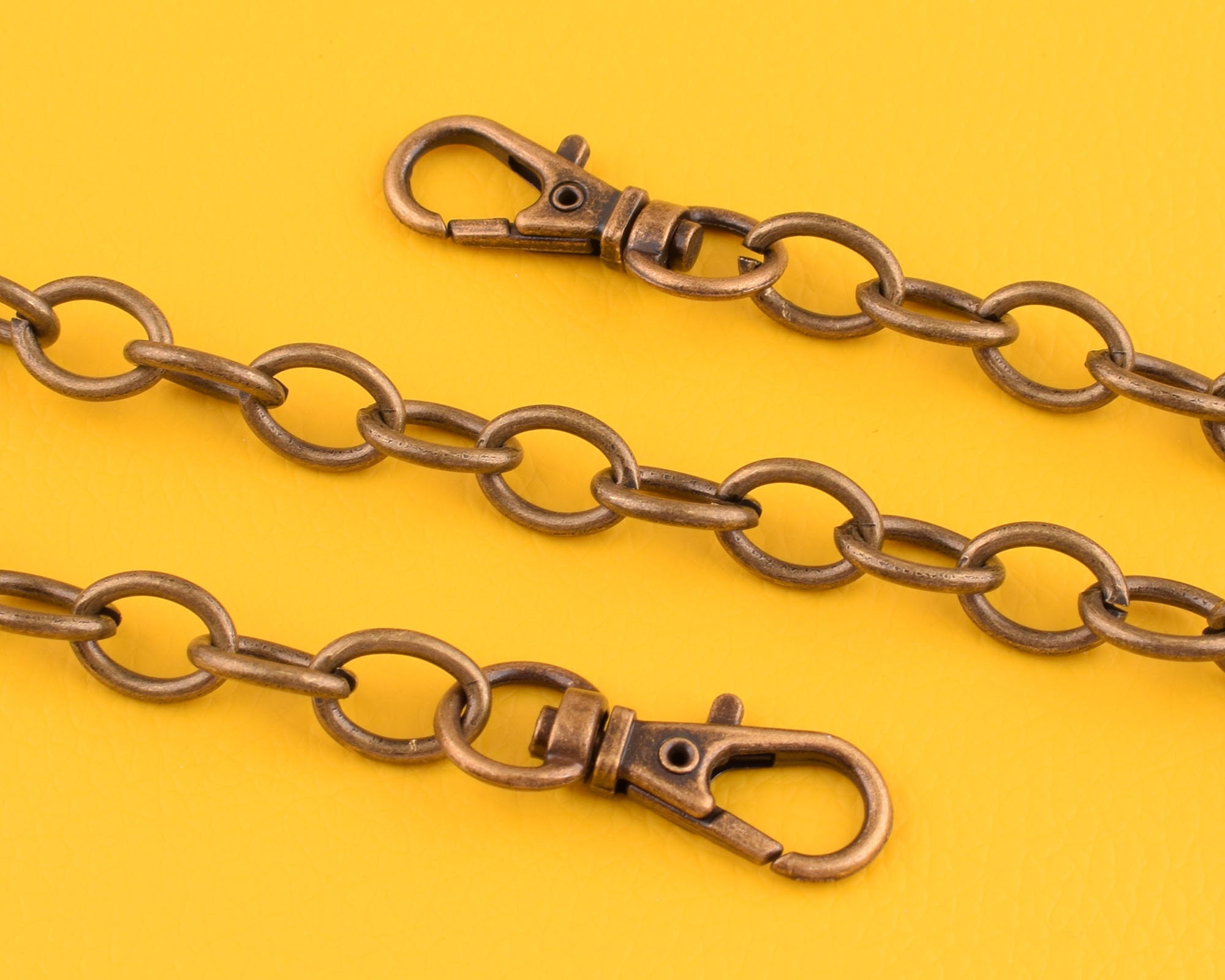 Bronze Replacement Chain Shoulder Strap Metal Link Clasp Purse Chain ...
