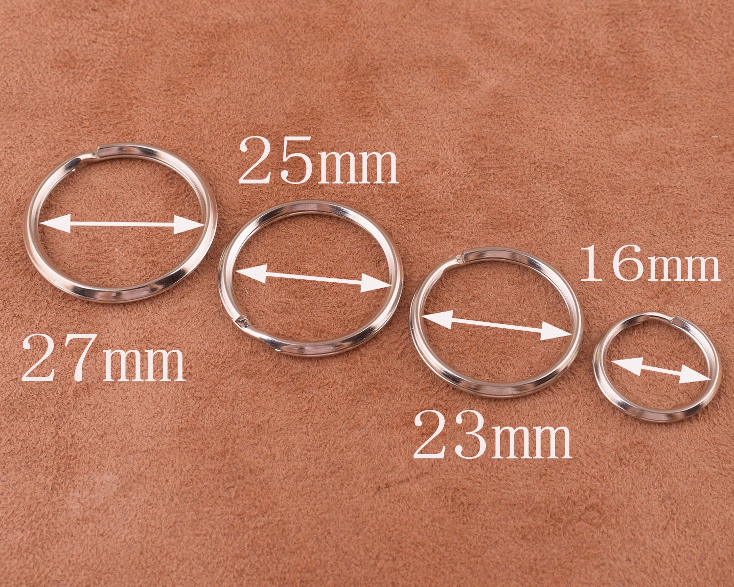 Four Kinds of Size Key Rings27/25/23/16mm Key Fob Ring Metal - Etsy