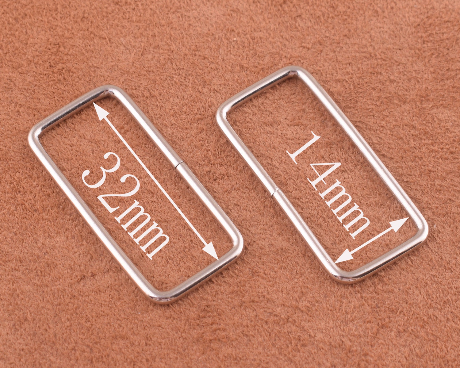 2 inch silver rectangle rings 1.25 inch belt fastener/strap | Etsy