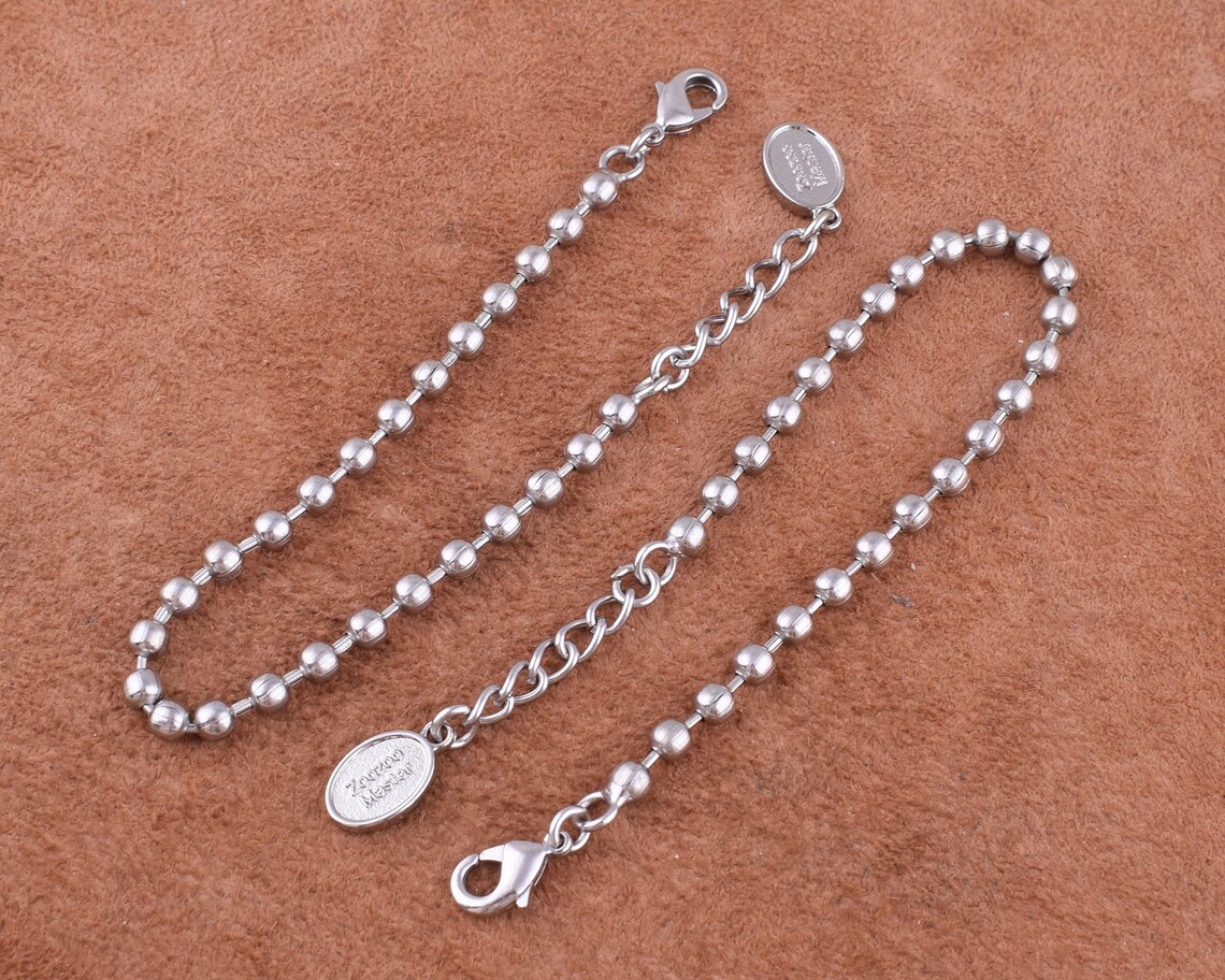 Ball Chain With Connectors Silver Crafting Ball Chain Dog Tag - Etsy