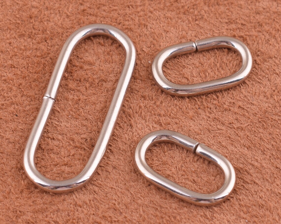Oval Rings, Oval Buckle in Silver,set of 20 Rings, Earring 28/13mm for ...