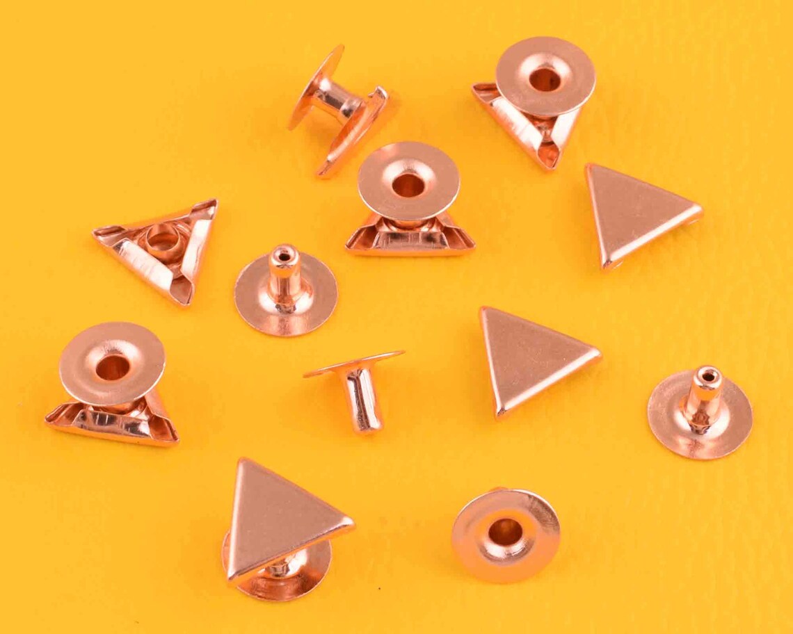 Triangular Shape Metal Rivets 100pcs Single Cap Rivet | Etsy