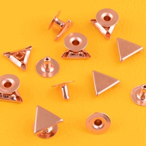 Triangular Shape Metal Rivets 100pcs Single Cap Rivet Studs,11*7mm Bag ...