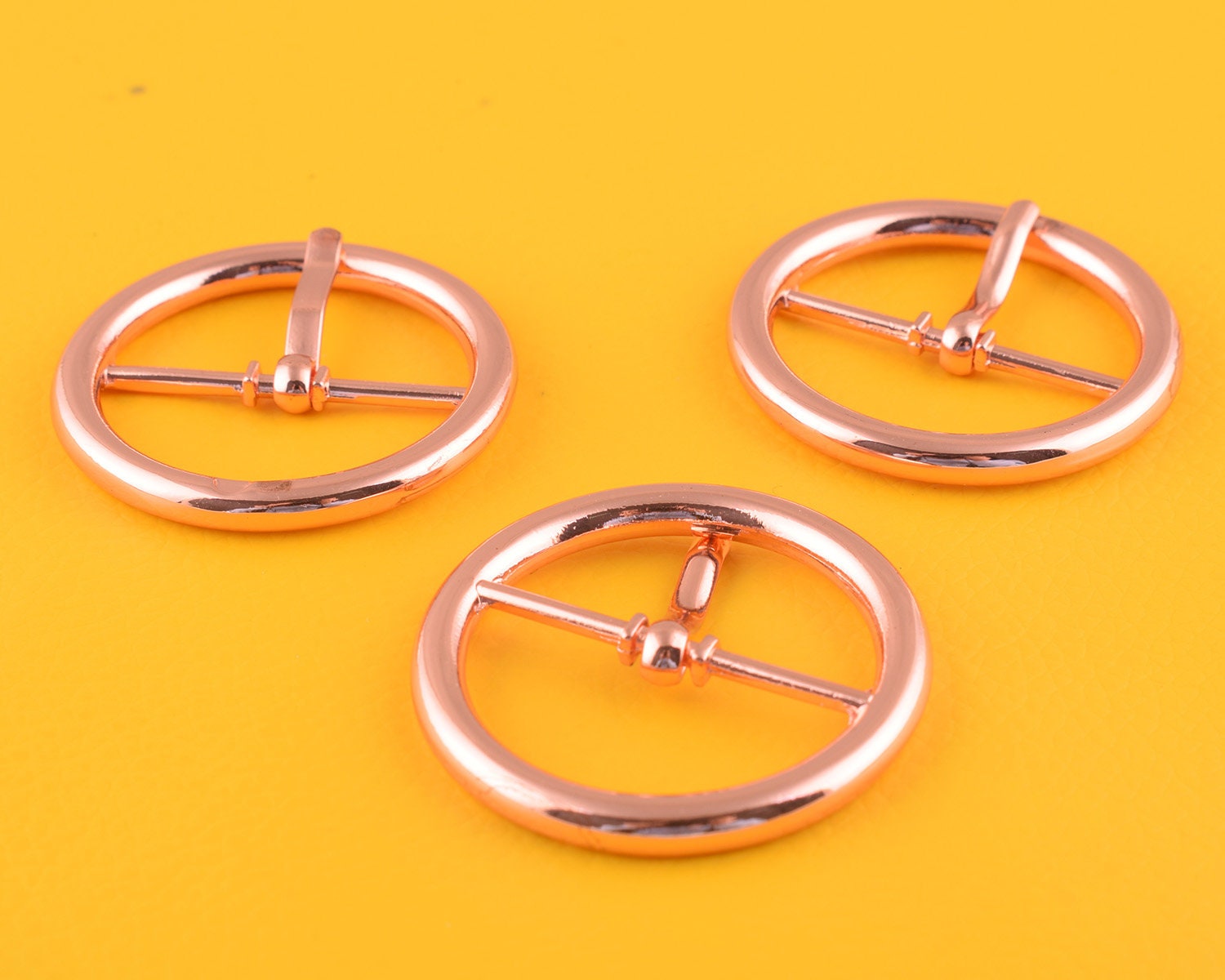 4 Pcs Round Metal Buckle Inside Diameter 30 Mm Rose Gold for - Etsy