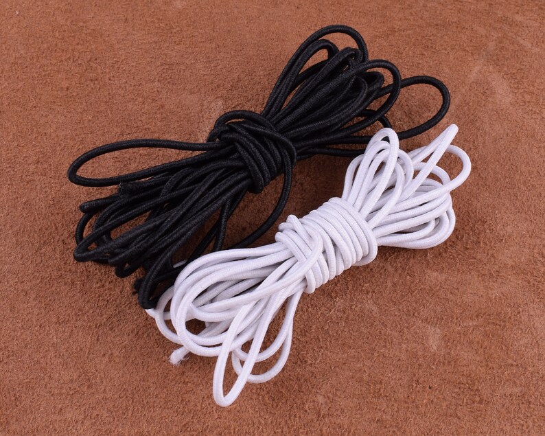 2mm Round Elastic Cord Nylon Coatedwhite/black Stretch Cord - Etsy