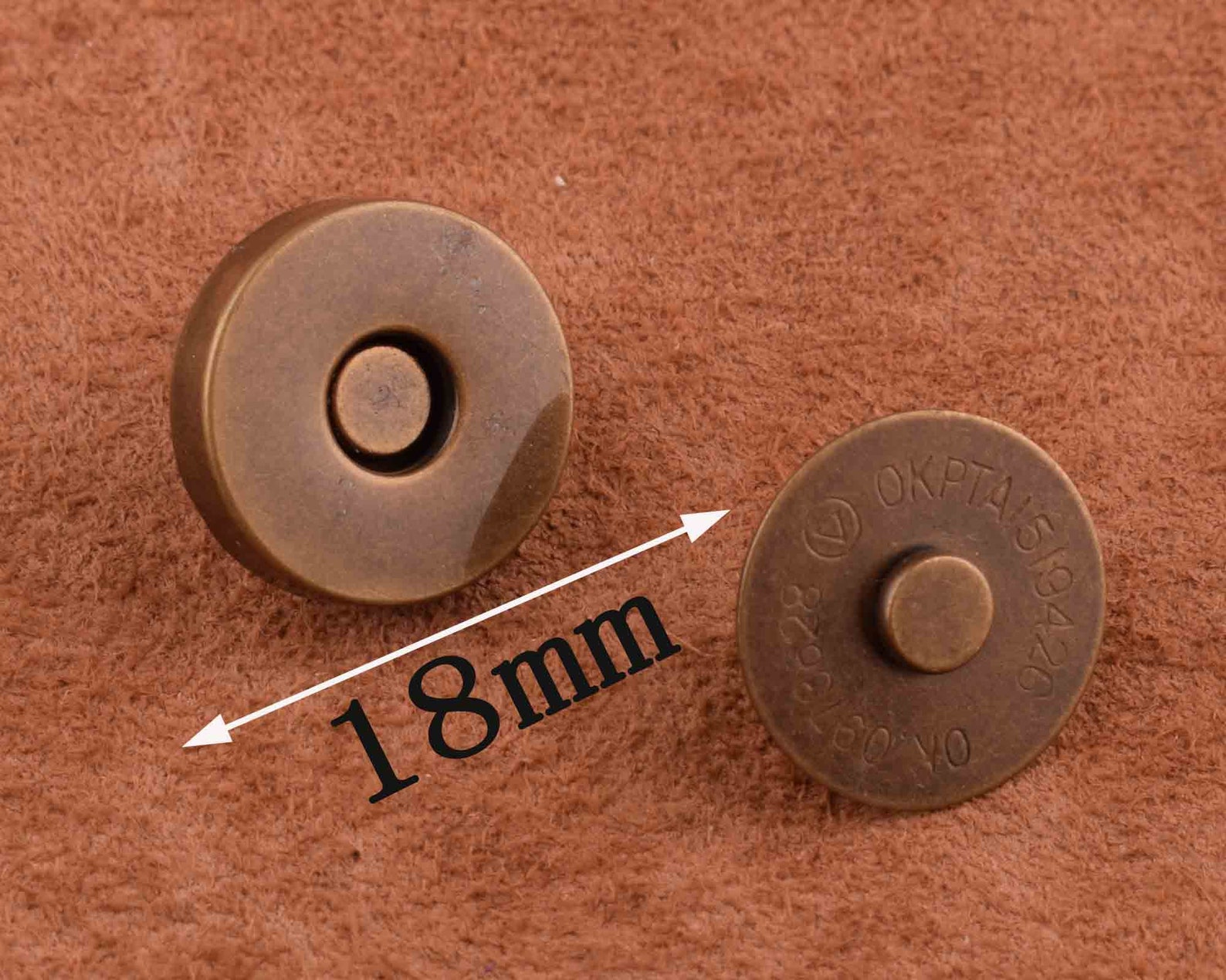 Round Double Rivet Magnetic Snap Buttons Closure Fastener - Etsy