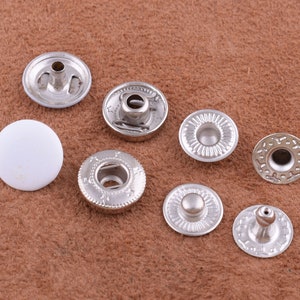 12mm Snap Button Snaps Popper,white Round Shaped Snap Fastener Snaps ...