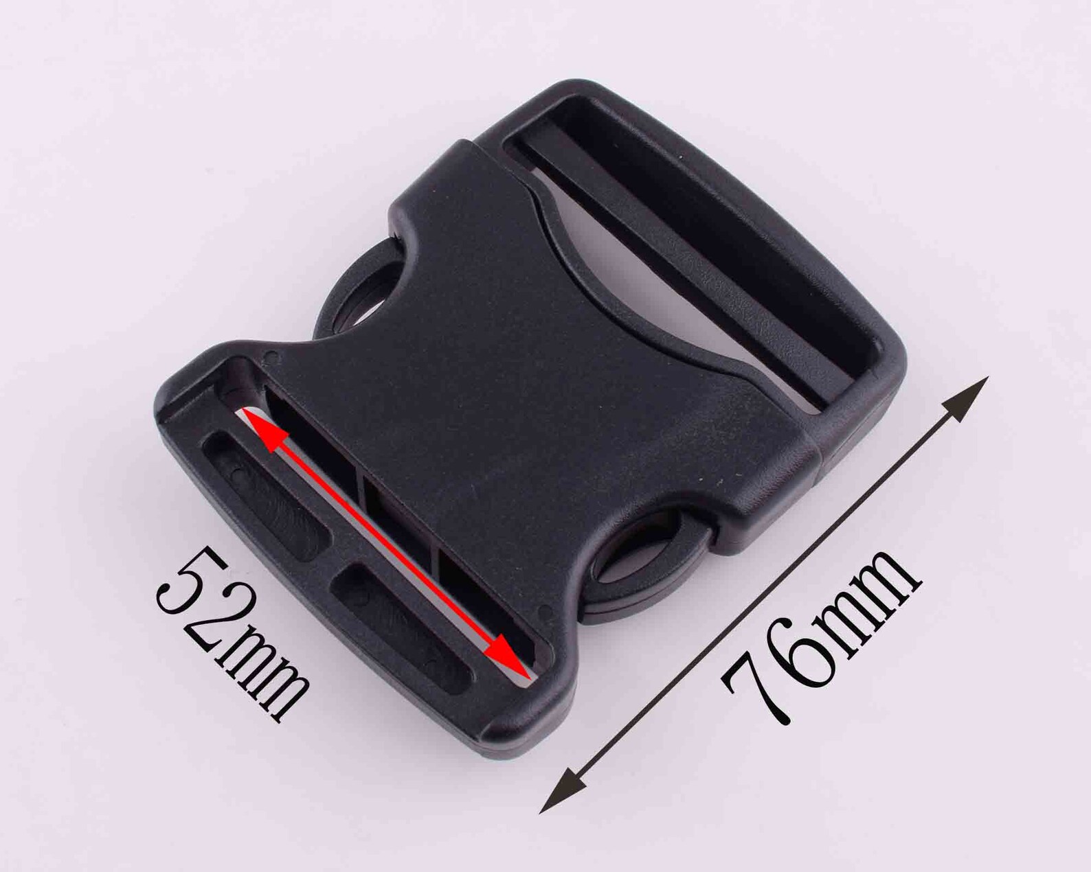 Black Plastic Adjustable Side Release Buckle,76*52mm Curved Release ...