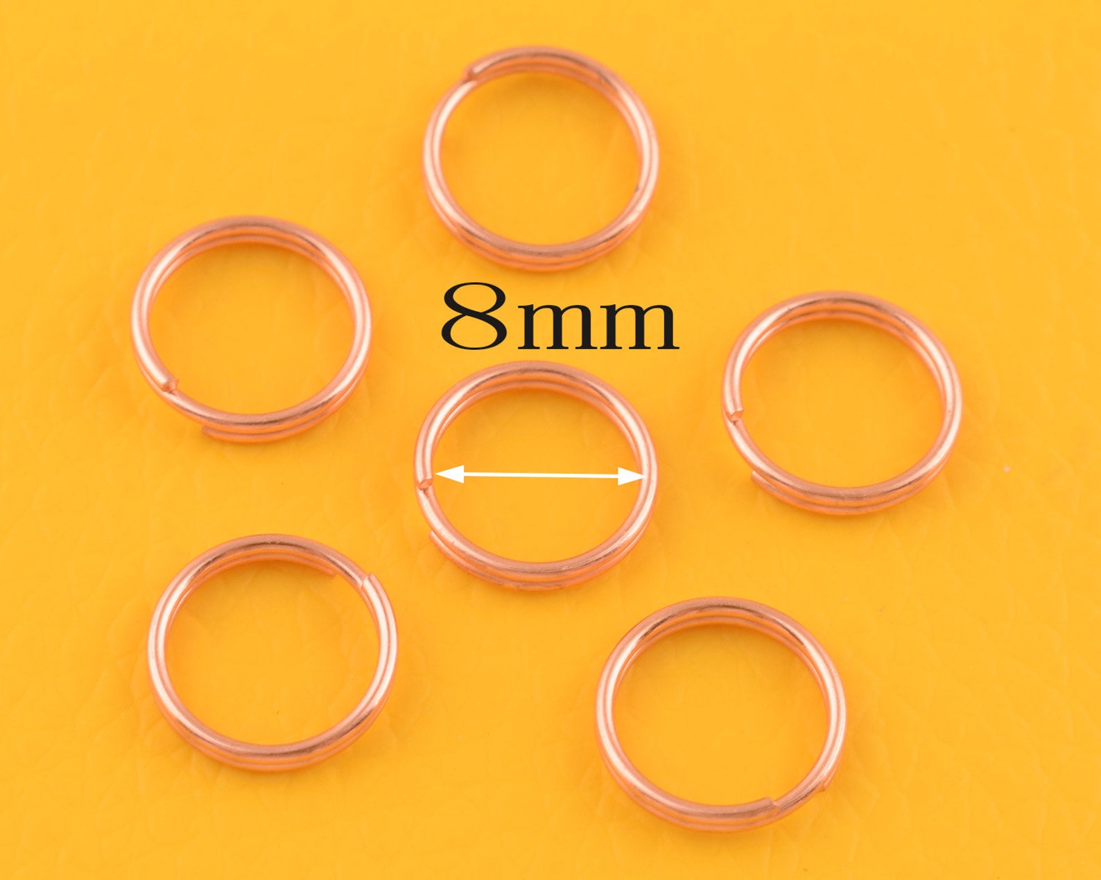 200pcs Rose Gold Mini Key Ring 8mm Rose Gold O Ring Large Key - Etsy
