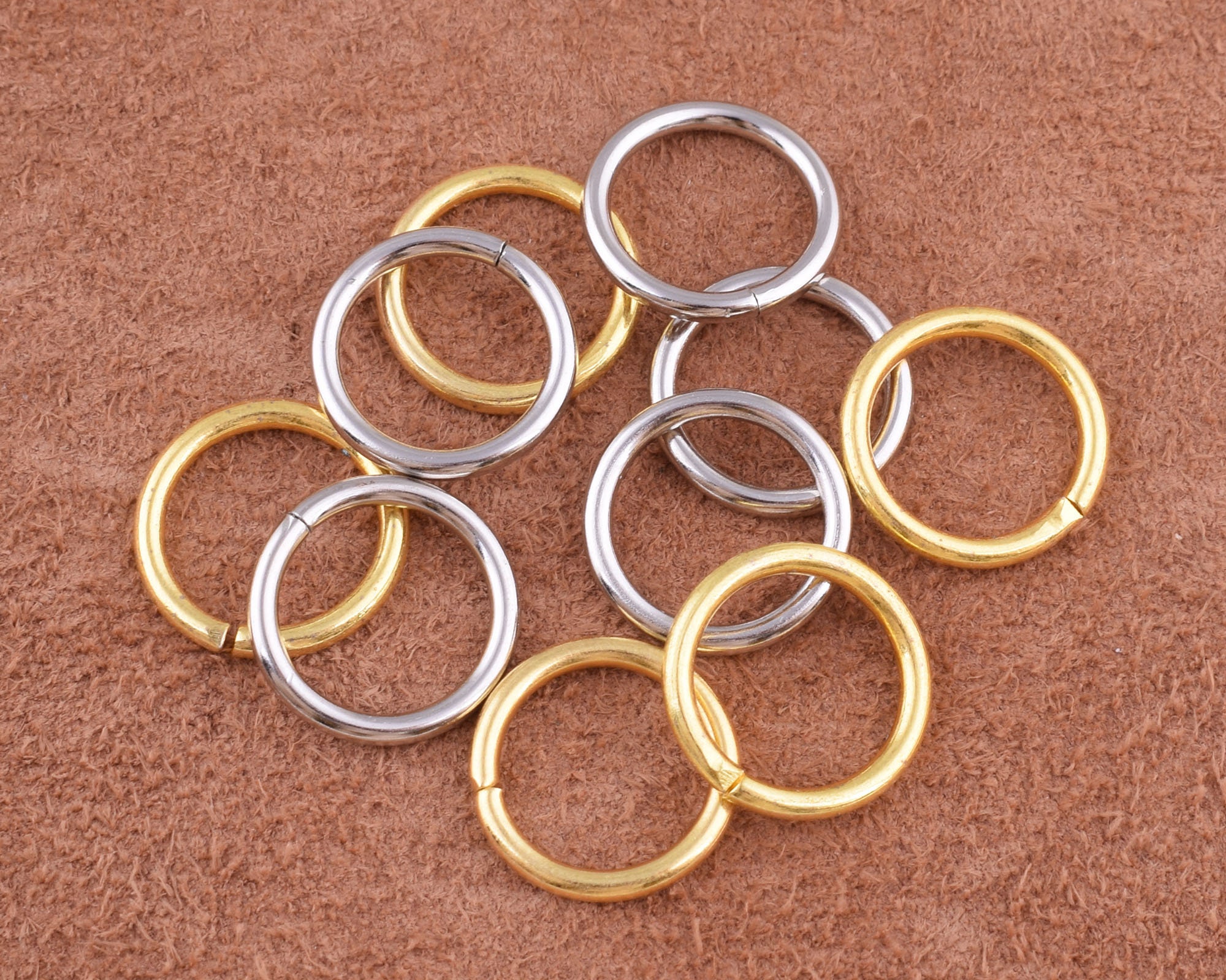 Gold/silver round strap rings loop rings13mm Small o-Rings | Etsy