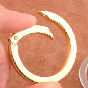 1.25 Inch Gold/silver Flat Spring Hook 4pcs 33mm Push Gate Snap Hook ...