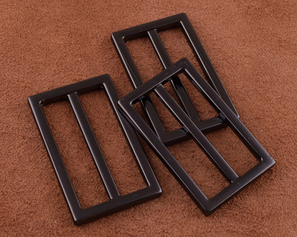Black Adjuster Buckle 38mm Metal/Alloy Slide Belt Buckle Tri | Etsy