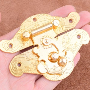 Box Locks Wooden Box Lock Trunk Latch,gold Trunk Hasp,jewelry Box Hasp ...