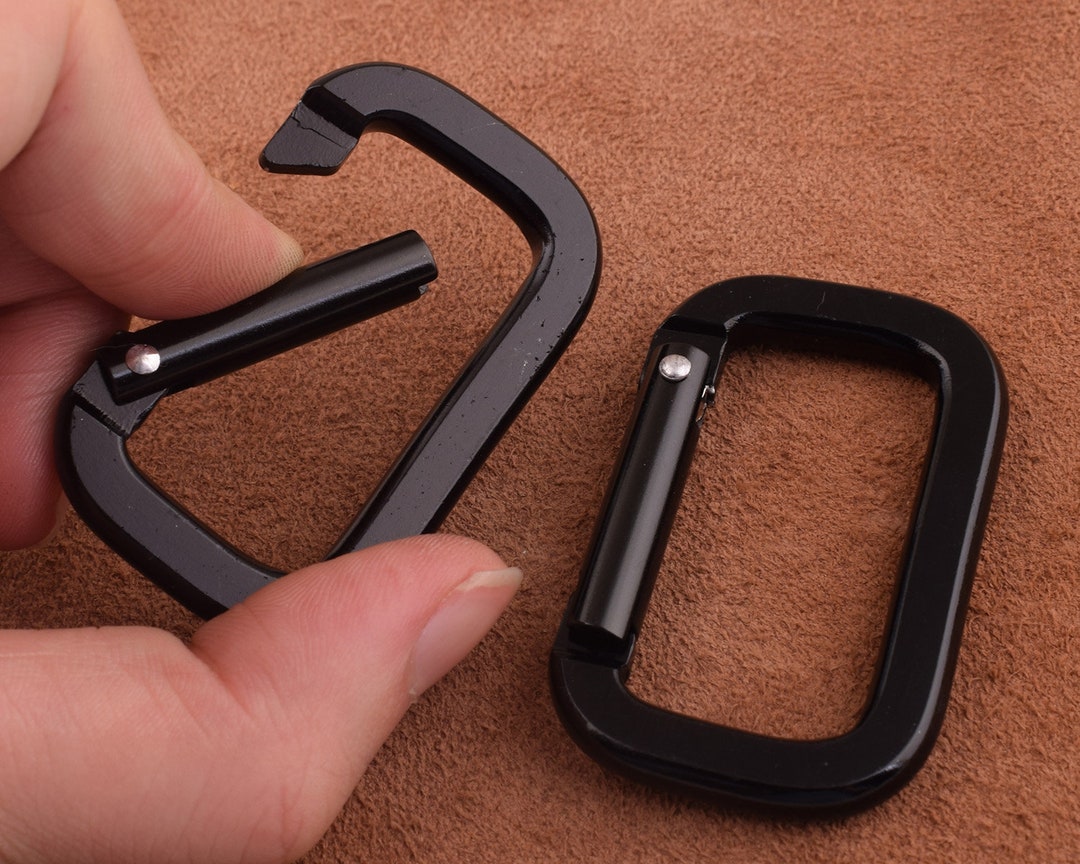 6pcs 40*20mm Black Aluminum Carabiner,carabiner Clips，personalized ...