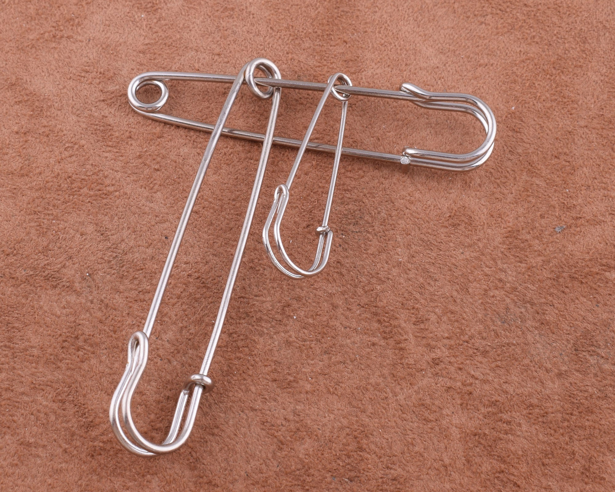 Safety Pin Brooch Pendant Connector Silver Safety Pin Bulk | Etsy