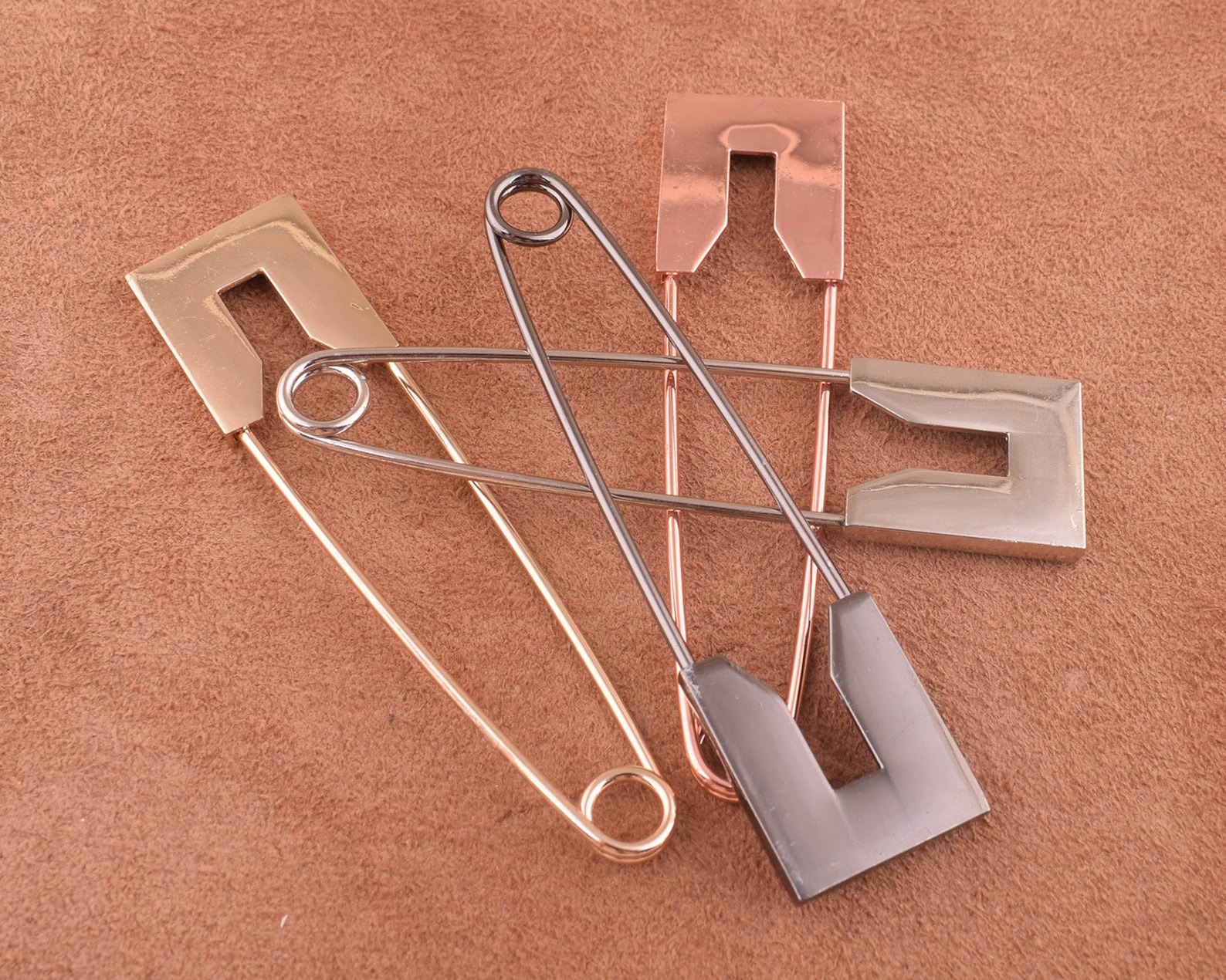 Rose Gold/silver/gold/black Coil Safety Pins 8020mm Large | Etsy