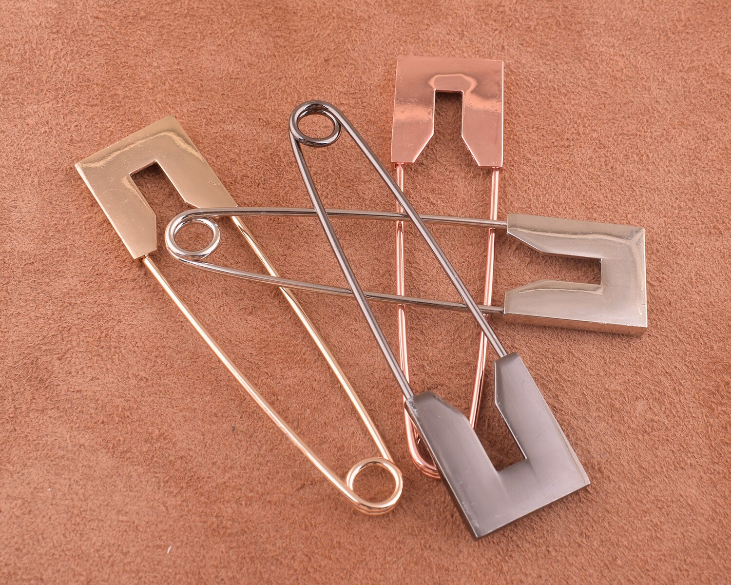 Rose Gold/silver/gold/black Coil Safety Pins 8020mm large | Etsy