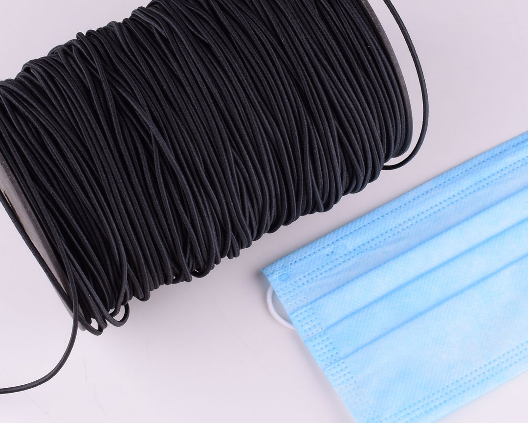 Round Elastic Trim 2mm Round Cord Elastic,black Elastic Band,elastic ...