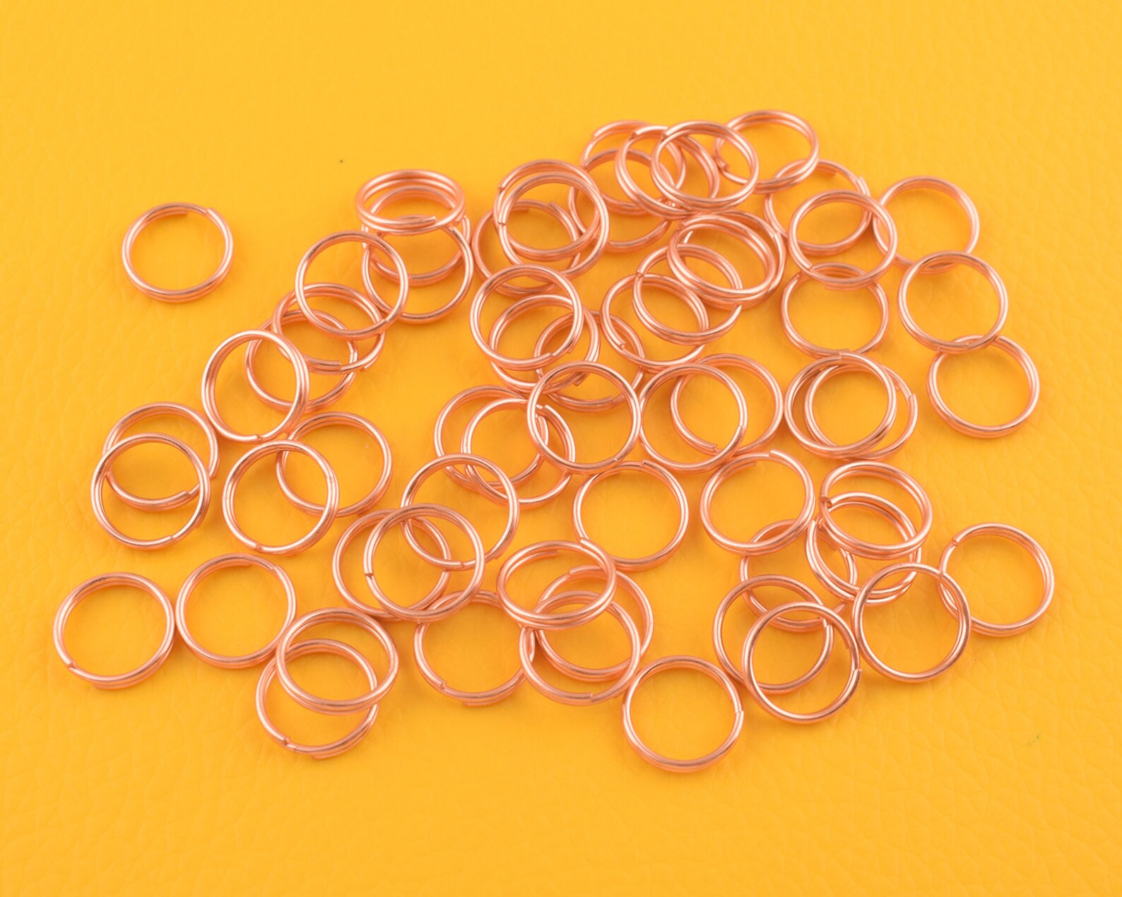 200pcs Rose Gold Mini Key Ring 8mm Rose Gold O Ring Large Key Fob Ring ...