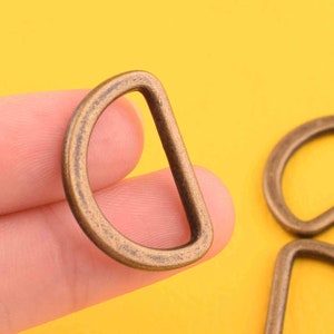 6pcs D-ring 3/4 Inch 20mm,bronze D-ring Findings Metal Non-welded D ...