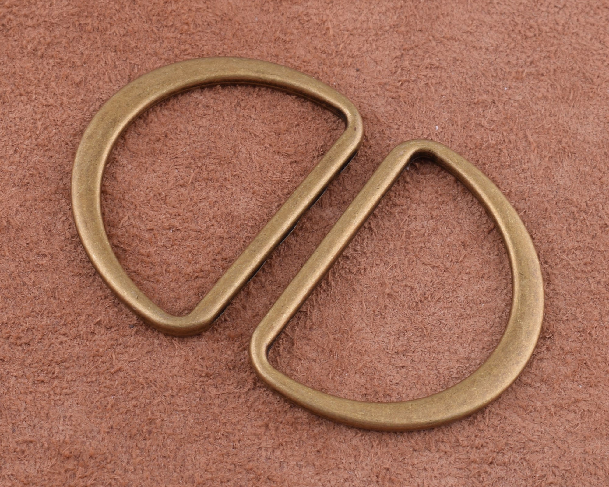 Flat D Ring D Buckle Bronze D Loop Purse D Ring Strap Ring 35mm Webbing ...